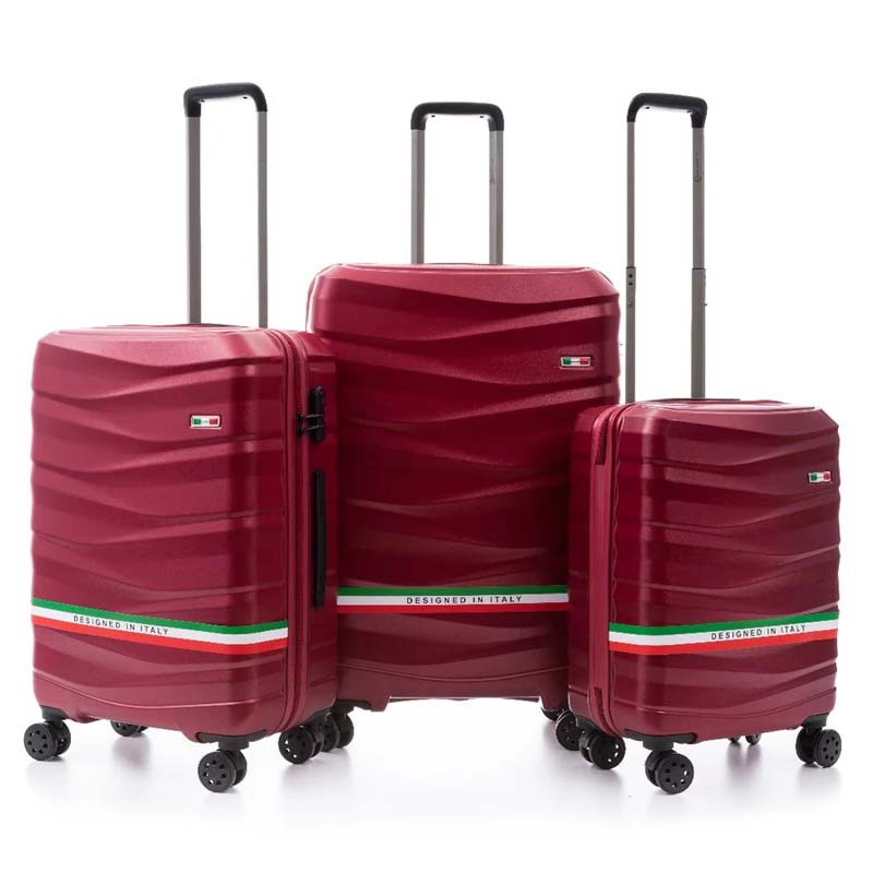 Set De Trois Valises Incassable Bordeaux à Bas Prix - SpaceNet