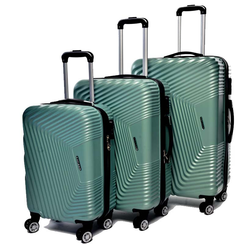 Set De Trois Valises Safari Vert à Bas Prix - SpaceNet