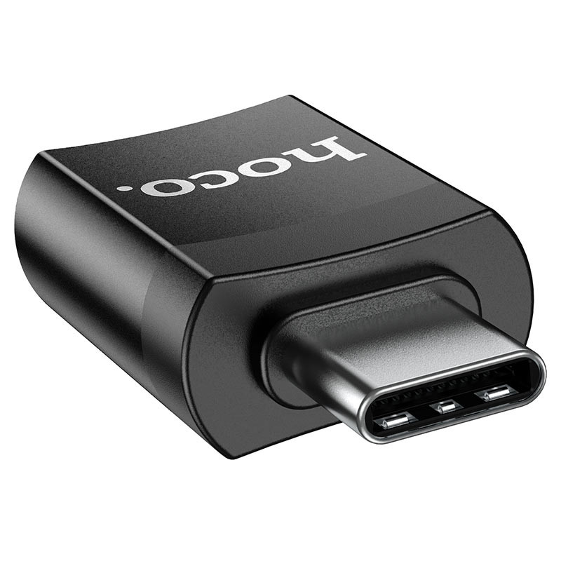 Adaptateur Hoco UA17 Type-C Vers USB Silver - SpaceNet Tunisie