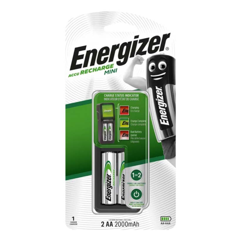 Mini chargeur Energizer 2AA 2000 mAh - Spacenet Tunisie