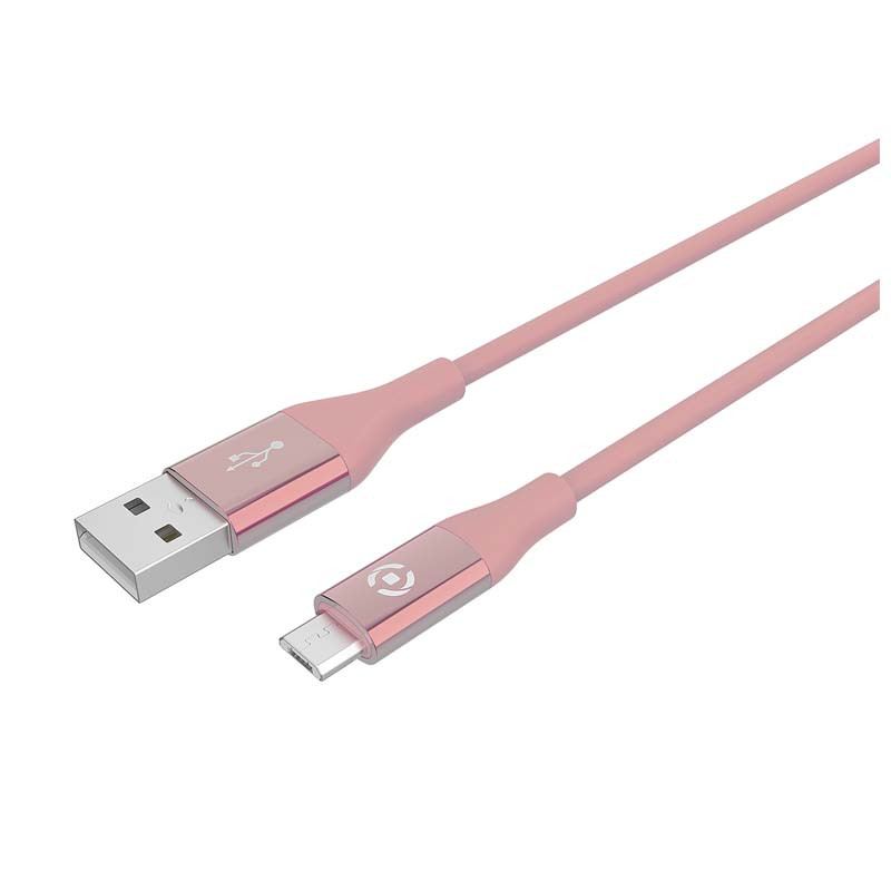 Câble Chargeur Celly USB-A Vers Micro USB Rose - SpaceNet