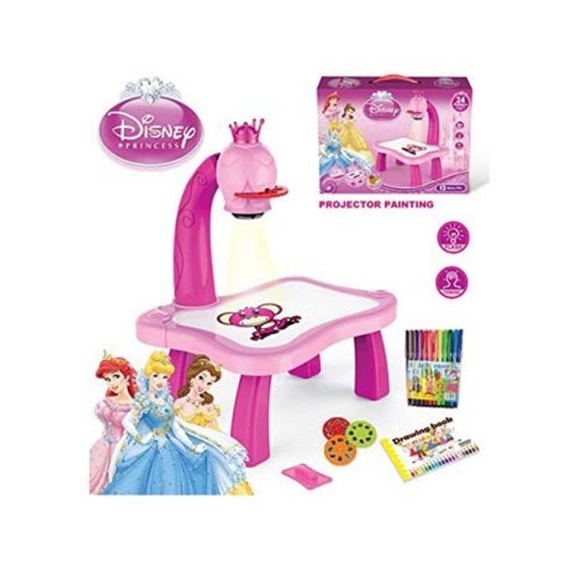 Table Avec Lampe Disney Princesse Rose - SpaceNet Tunisie