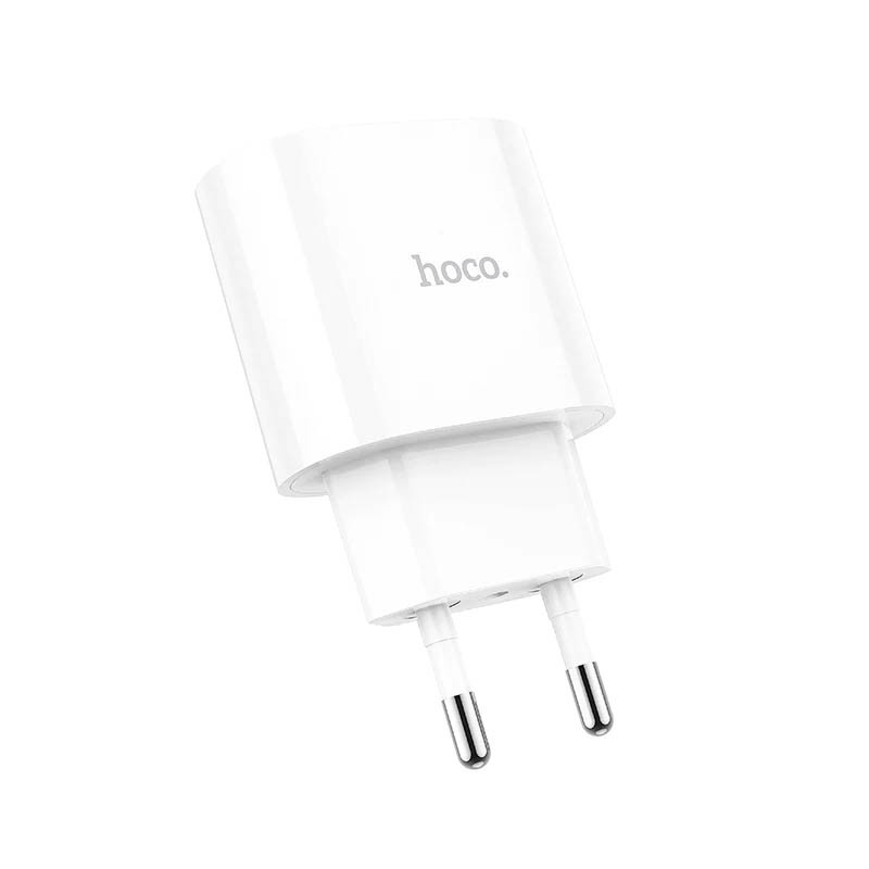 Chargeur Hoco C95A 2 Port Type-C Vers Lightning Blanc - SpaceNet