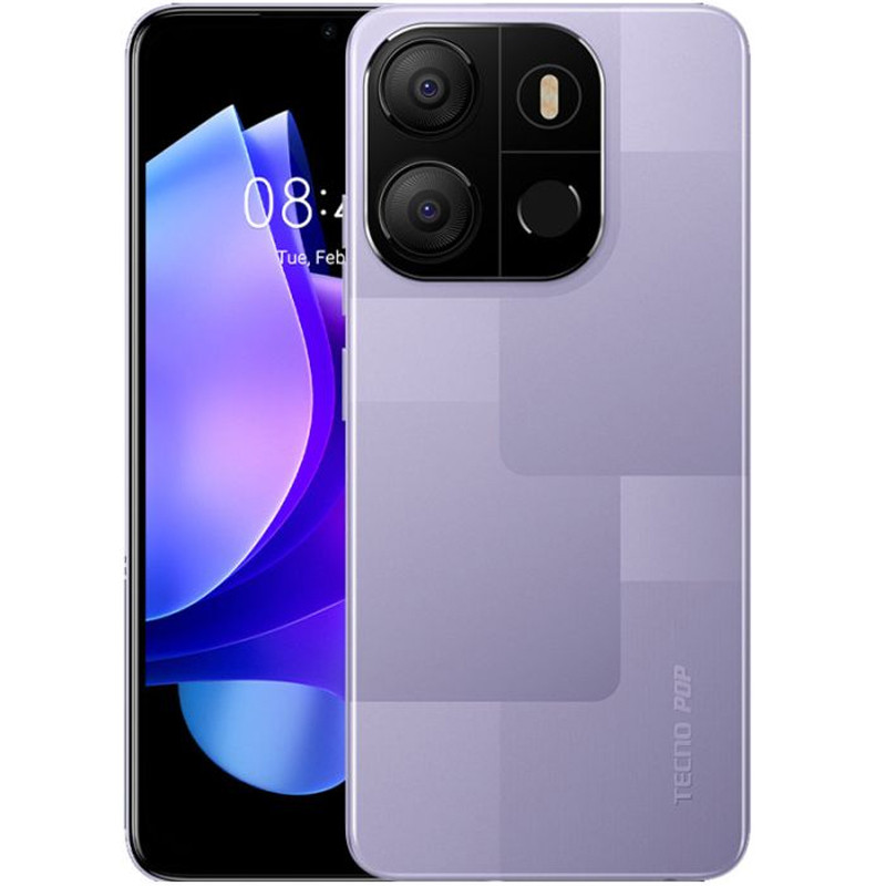 Smartphone Tecno POP 7 2Go 64Go Violet à Bas Prix - SpaceNet Tunisie