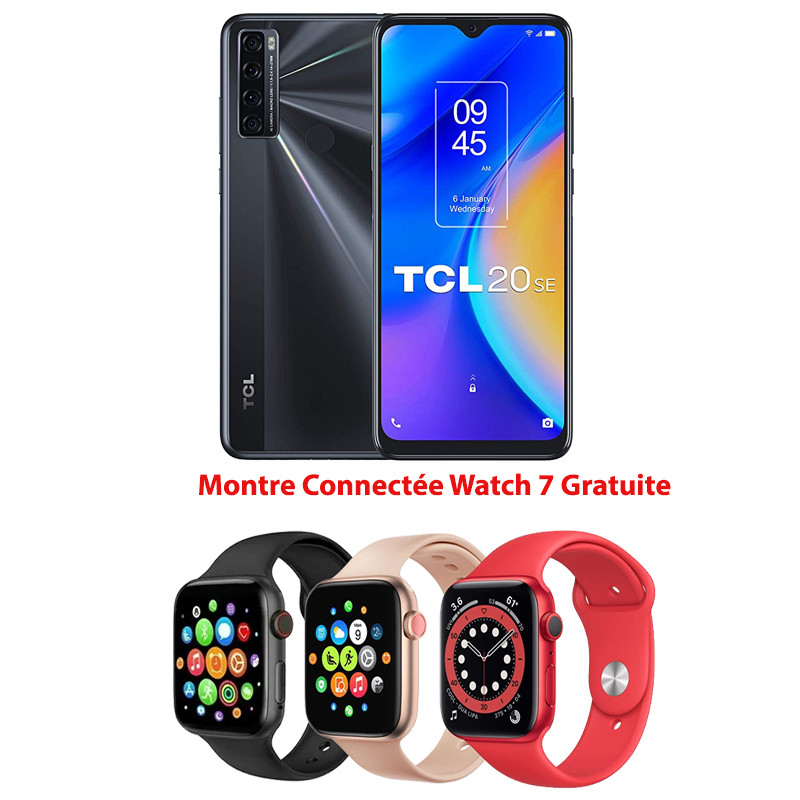 Smartphone Tcl 20SE 4Go 64Go Gris - SpaceNet Tunisie