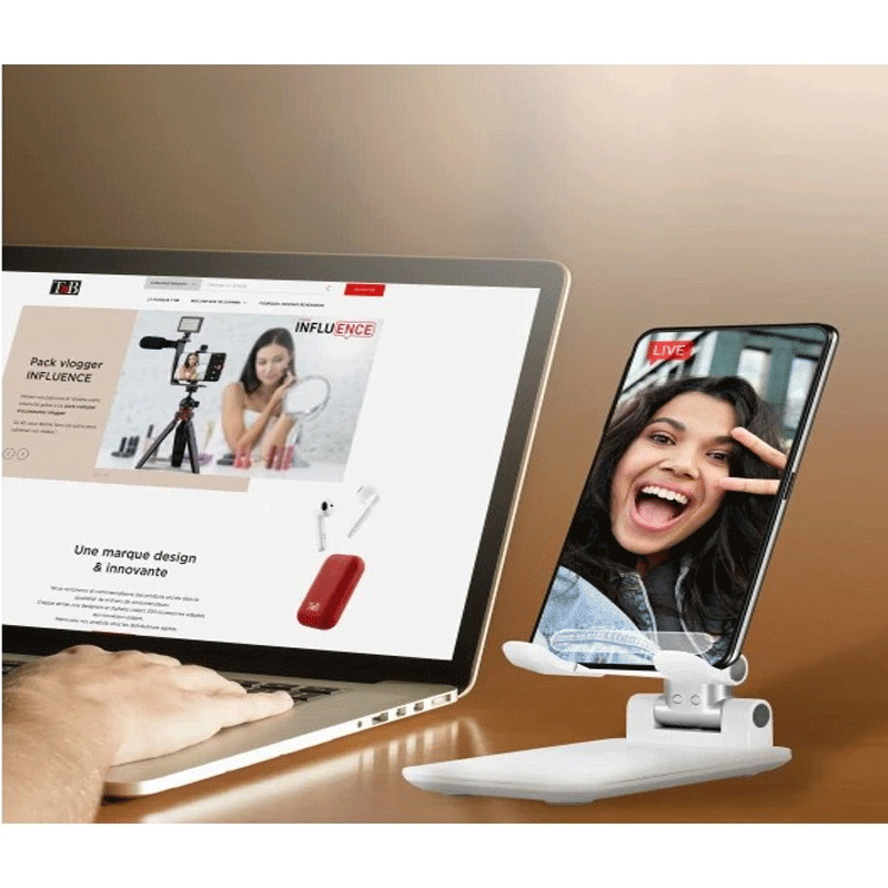 Support de Table Pour Smartphone Blanc au Meilleur Prix