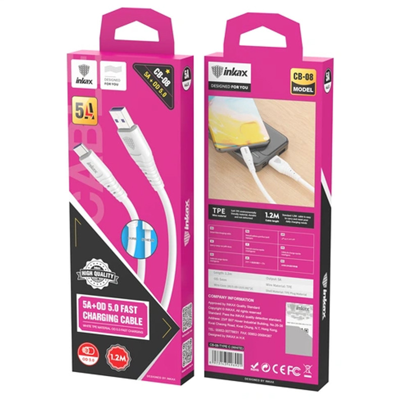 Câble Chargeur Type-C Inkax CB-08 Au Meilleur Prix en Tunisie