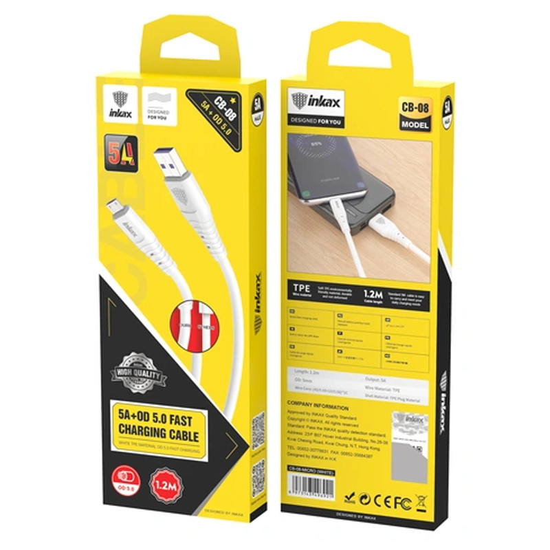 Câble Chargeur Micro USB Inkax CB-08 Au Meilleur Prix en Tunisie