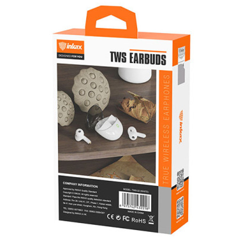 Écouteurs Sans Fil Inkax TWS-22 Blanc Au Meilleur Prix en Tunisie