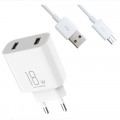 Chargeur Itel ICW 181E 2 Ports USB Blanc Pas cher - SpaceNet
