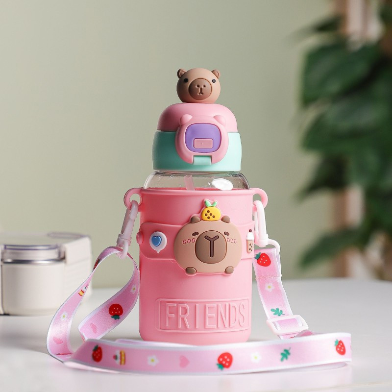 Goudre D'eau Avec Paille Et Sangle 550ML au Meilleur Prix En Tunisie