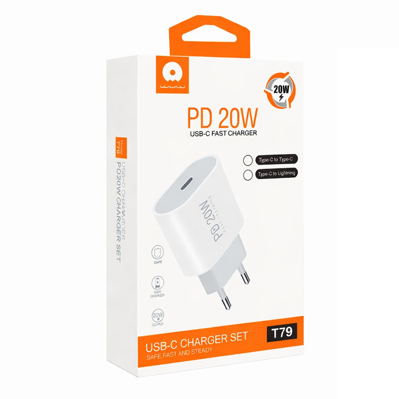 Chargeur Wuw T79 20W Type C Blanc Au Meilleur Prix en Tunisie