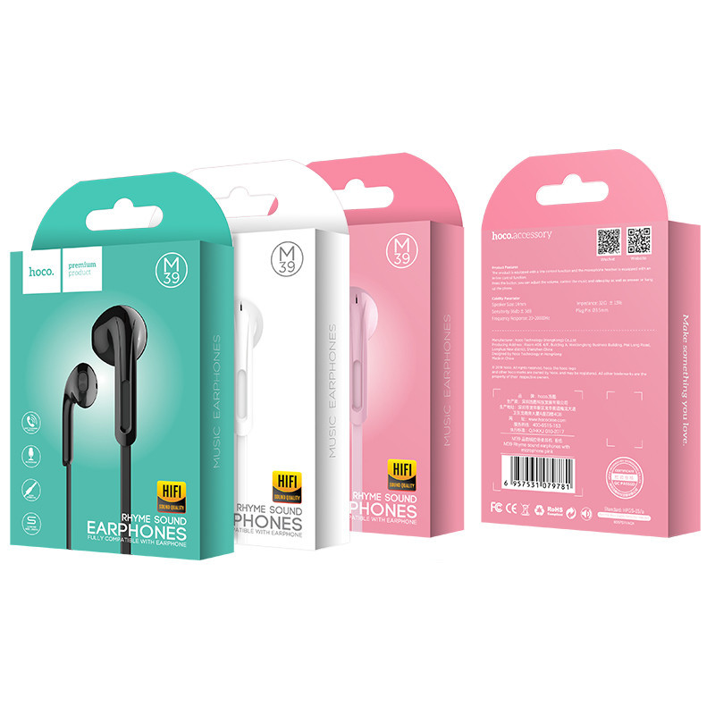 ÉCOUTEURS FILAIRES HOCO M39 AVEC MICROPHONE - SpaceNet