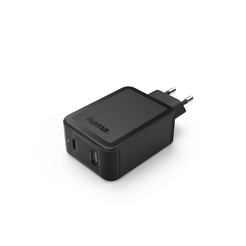 Chargeur Hama Power Delivery (PD)/Qualcomm® + USB-A Noir - SpaceNet