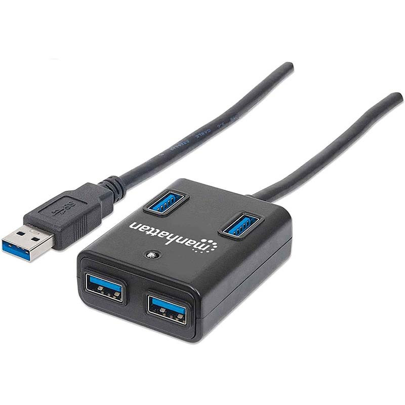 Micro HUB USB 3.0 Manhattan 4 Ports - SpaceNet Tunisie
