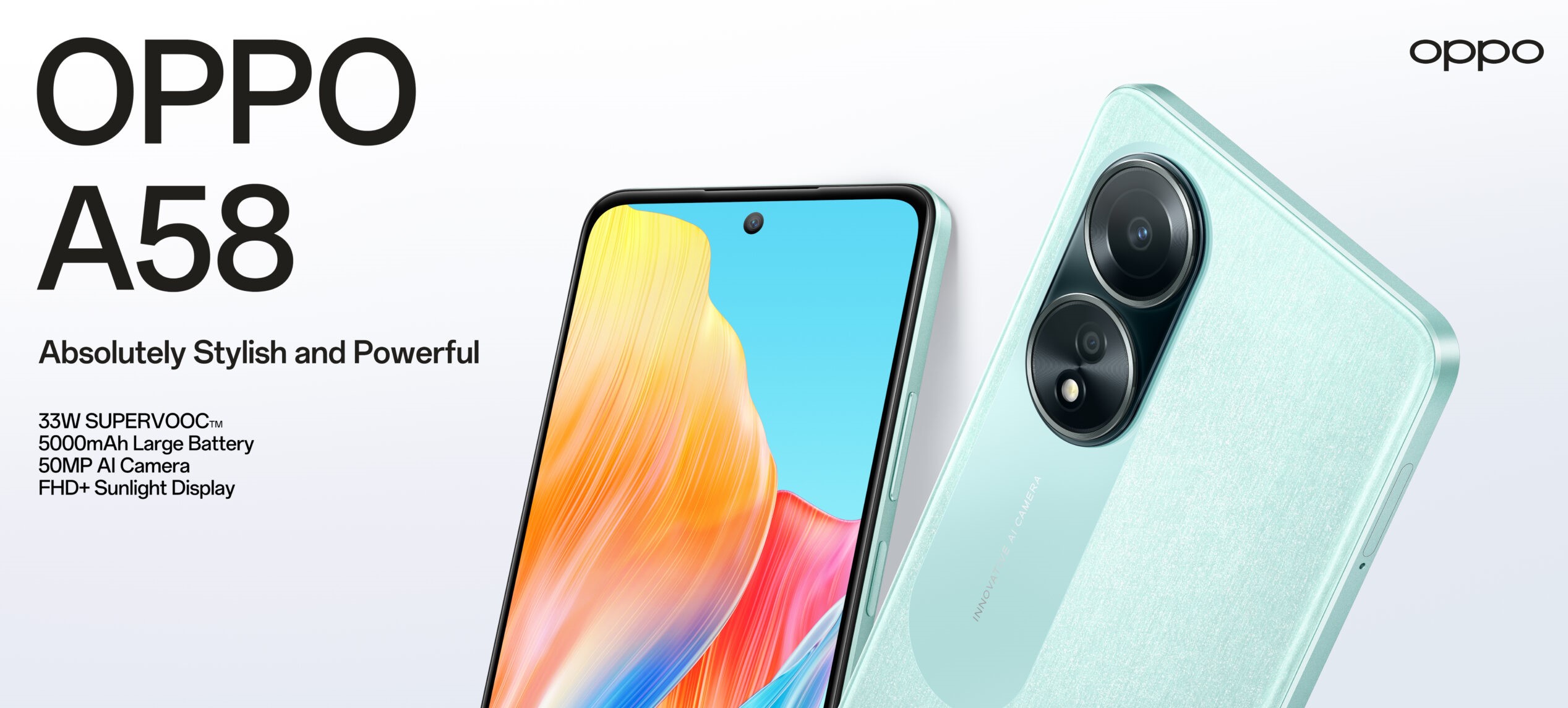 Smartphone Oppo A58 8Go 128Go Vert au Meilleur Prix en Tunisie